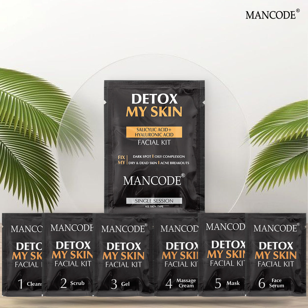 Men's Detox Facial Kit: Fight Dark Spots, Oiliness & Dead Skin – Mancode